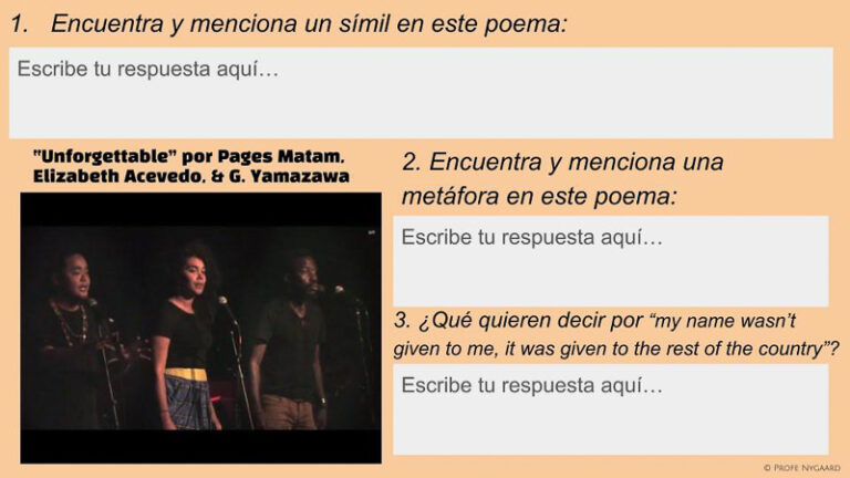 Mi nombre: a Writer's Workshop for Heritage Speakers - Profe Nygaard